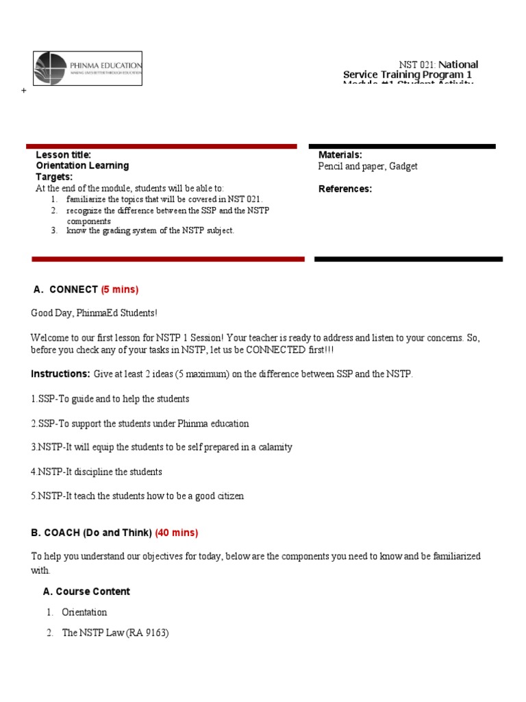 NST 021 Orientation SAS | PDF | Cognitive Science | Human Communication
