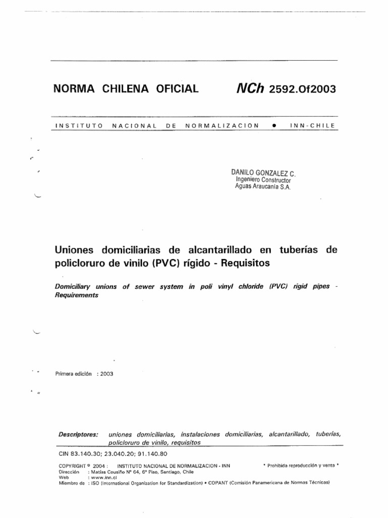 NCH 2592 | PDF