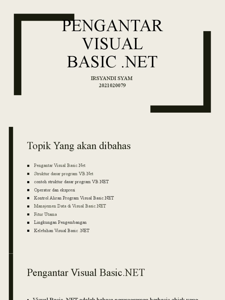 Pengantar Visual Basic | PDF