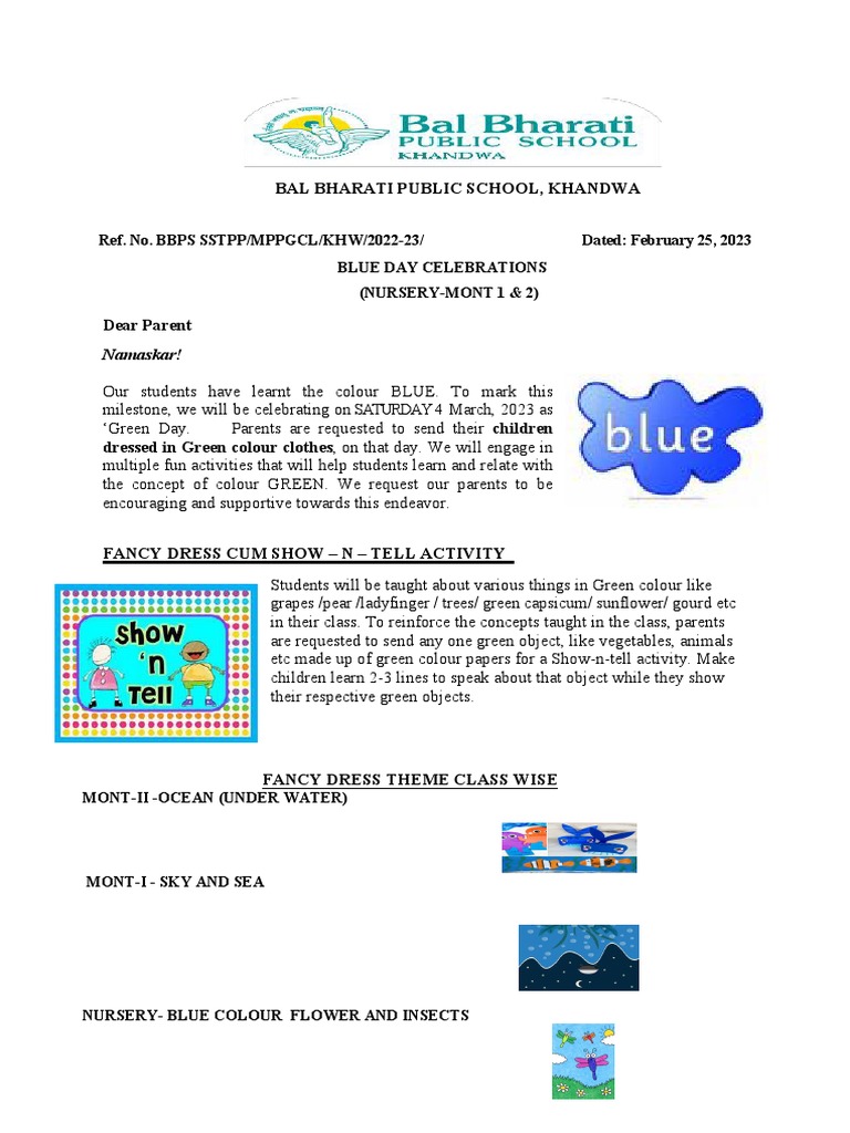 Blue Day | PDF | Wellness