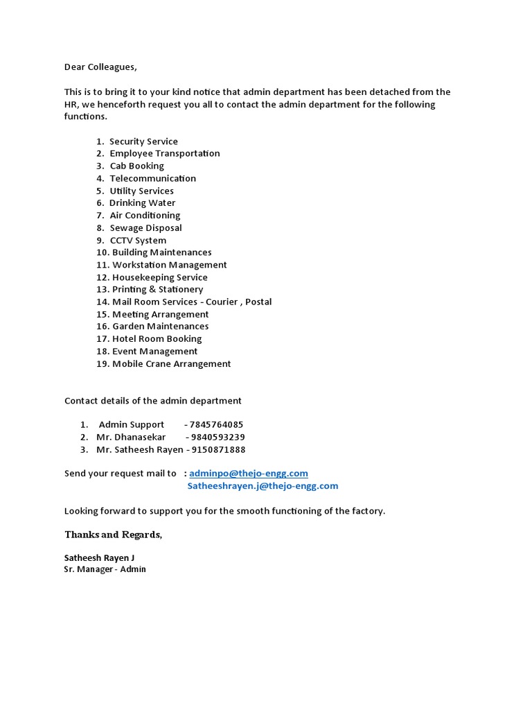 Admin Roles and Responsibilities | PDF