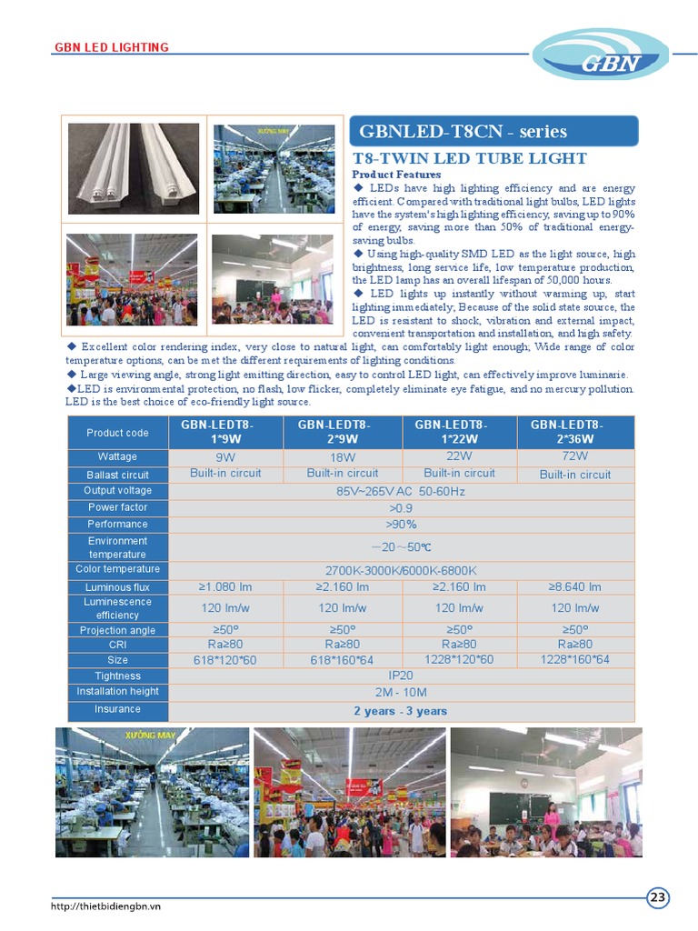 Catalogue LED GBN - 2022 - T8CN | PDF | Light Emitting Diode | Lighting