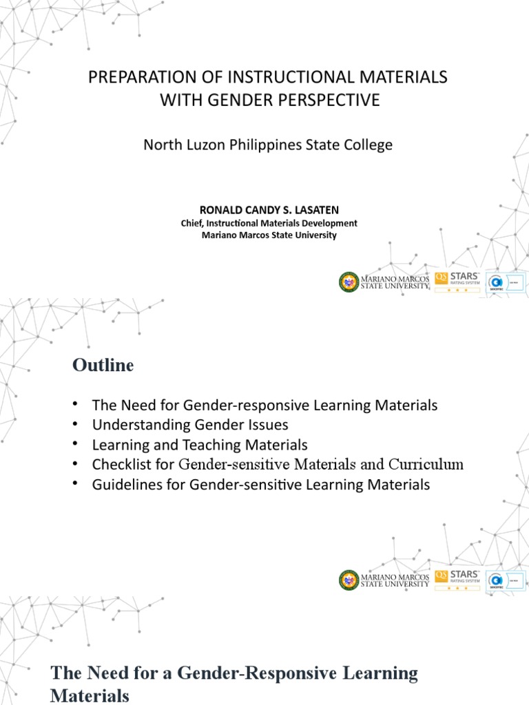 Preparation of Instructional Materials With Gender Perspective | PDF