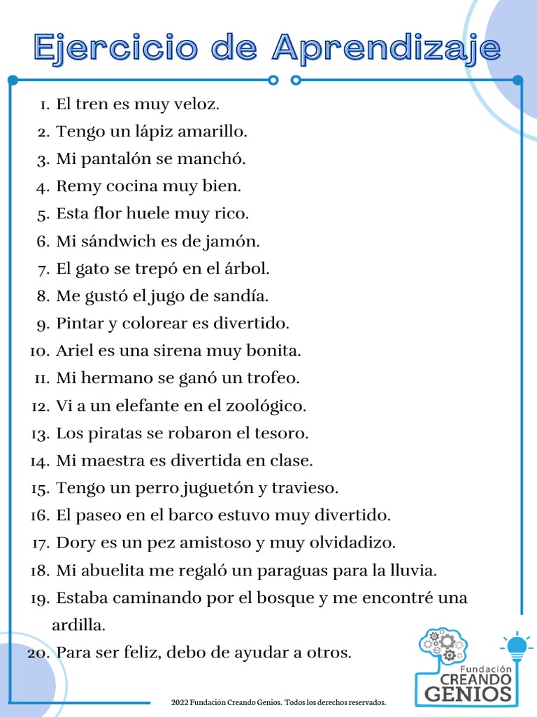 Ejercicio de Aprendizaje | PDF