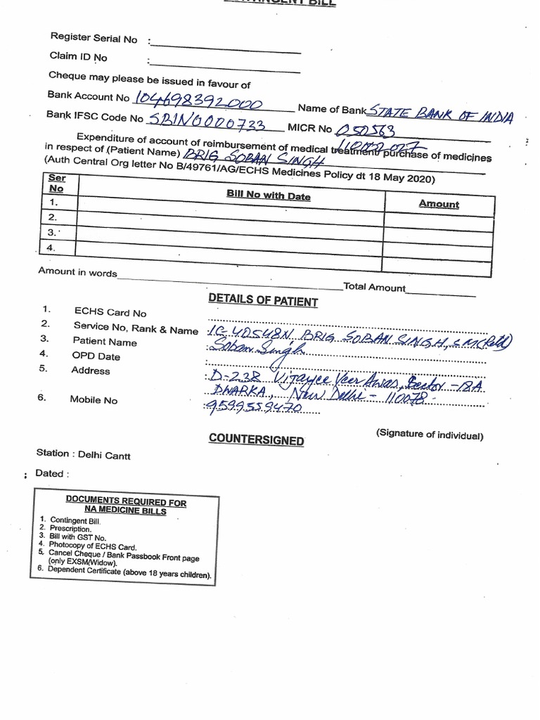 Contingent Bill Scanned PDF