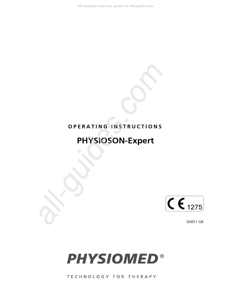 Physiomed Physioson Expert Operating Instructions Manual 34 | PDF