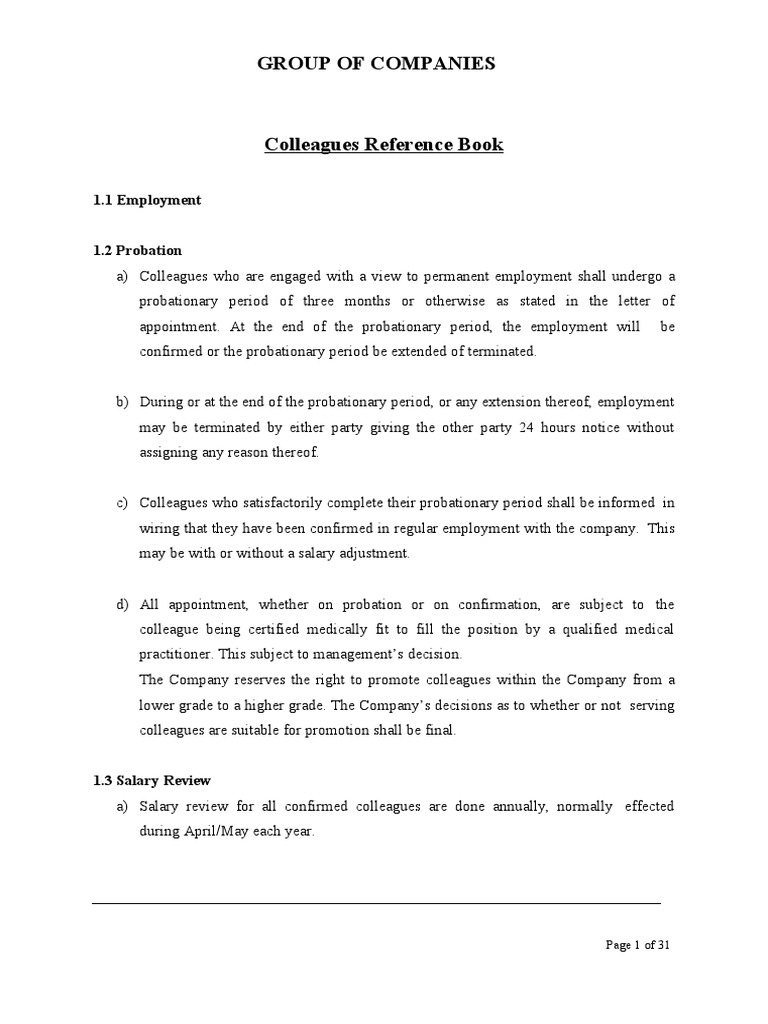 Colleagues HandBook | PDF | Employment | Trade Secret