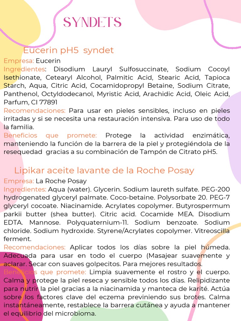 Jabones Syndets para Piel Sensible | PDF | Jabón