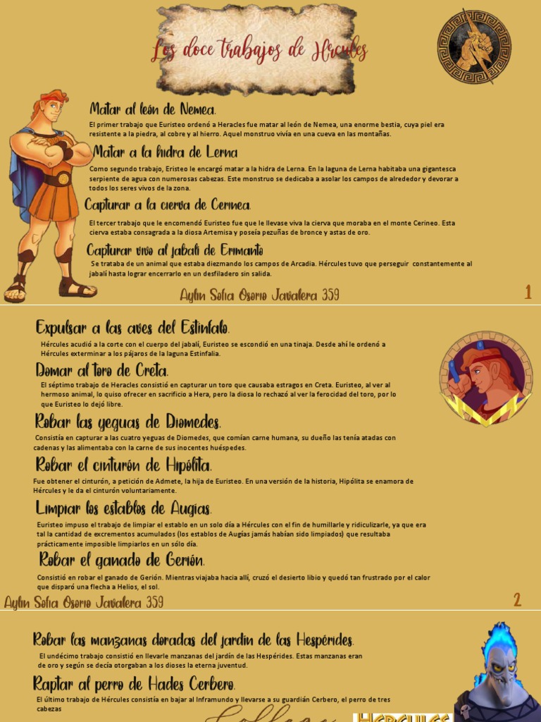 12 Trabajos de Hercules | PDF