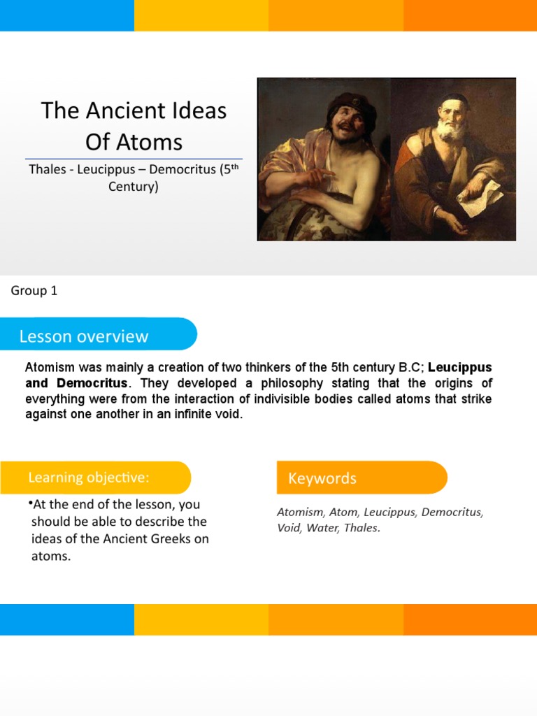 Ancient Idea of Atom (Autosaved) | PDF | Matter | Physical Sciences