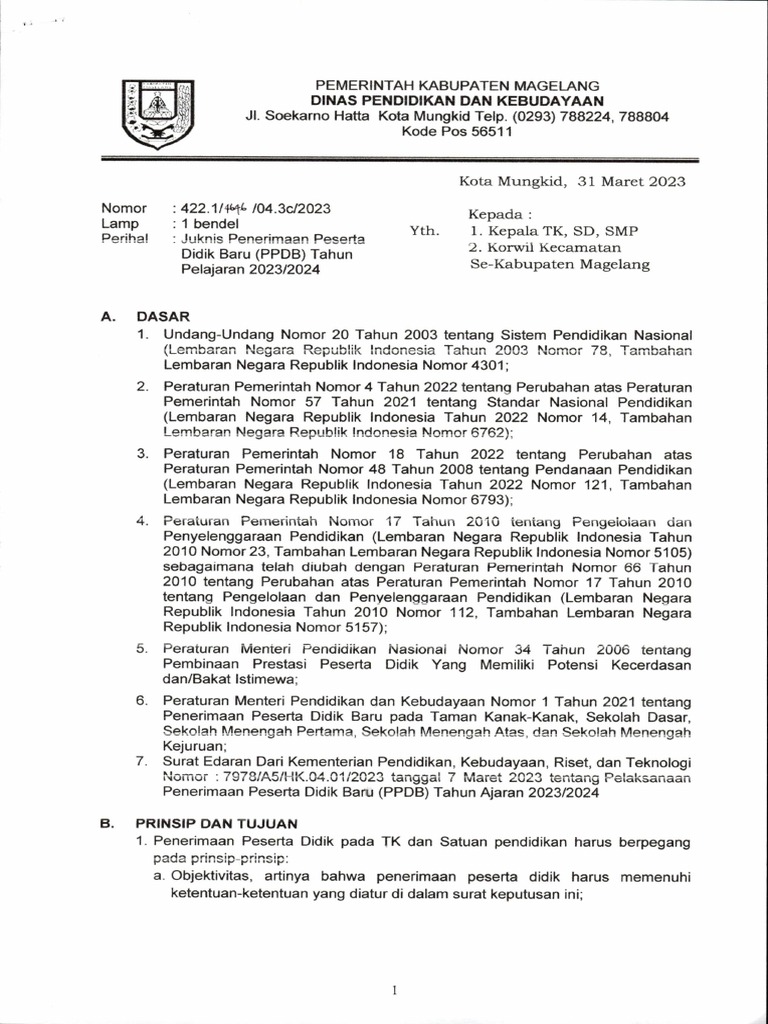 4646 Juknis PPDB 2023 Fix | PDF