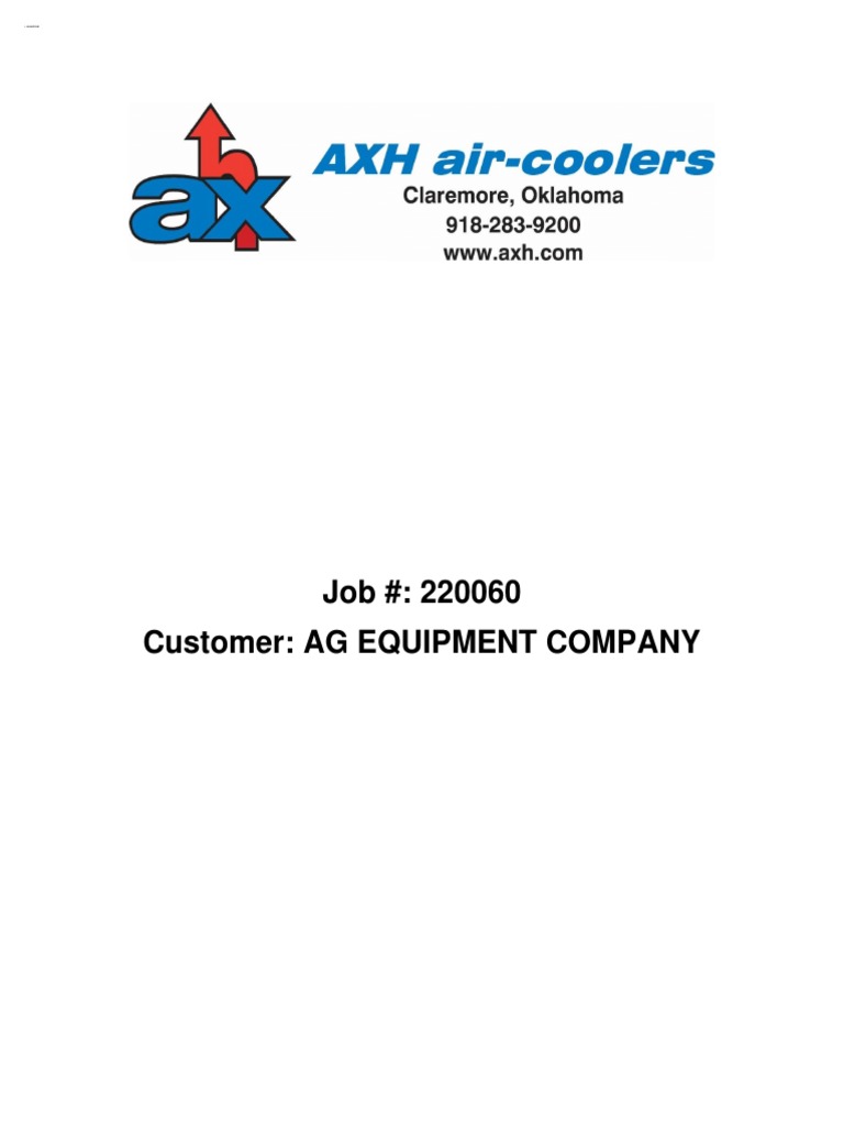 AH+XH Air Coolers | PDF | Pipe (Fluid Conveyance) | Bearing (Mechanical)