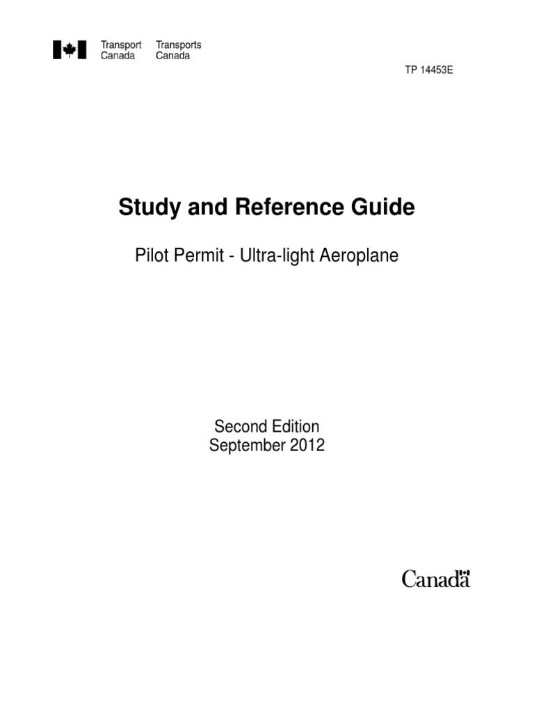 Study and Reference Guide - Pilot Permit - Ultra-Light Aeroplane - TP ...