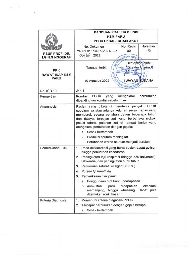 File - Komite - Medik - 23. PPK Ppok Eksaserbasi Akut | PDF