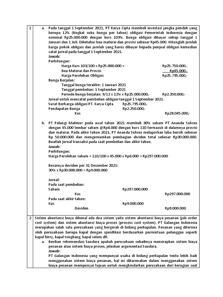 Tugas 3 - Pengantar Akuntansi | PDF