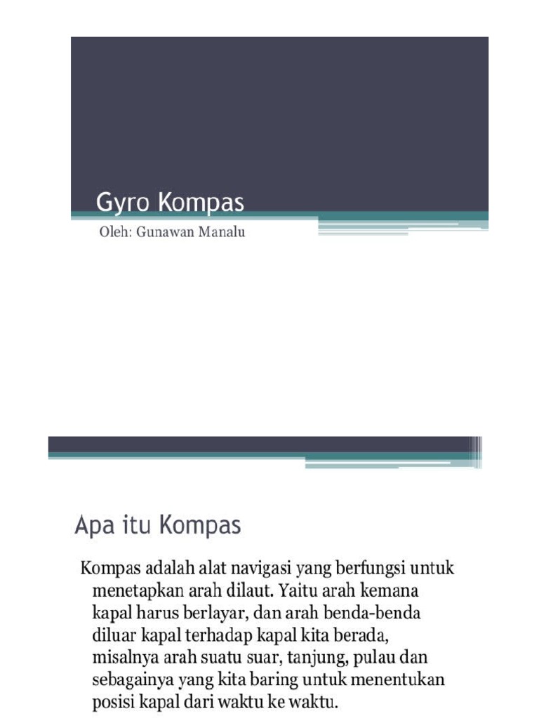 Gyro Compass, Pedoman Gasing | PDF