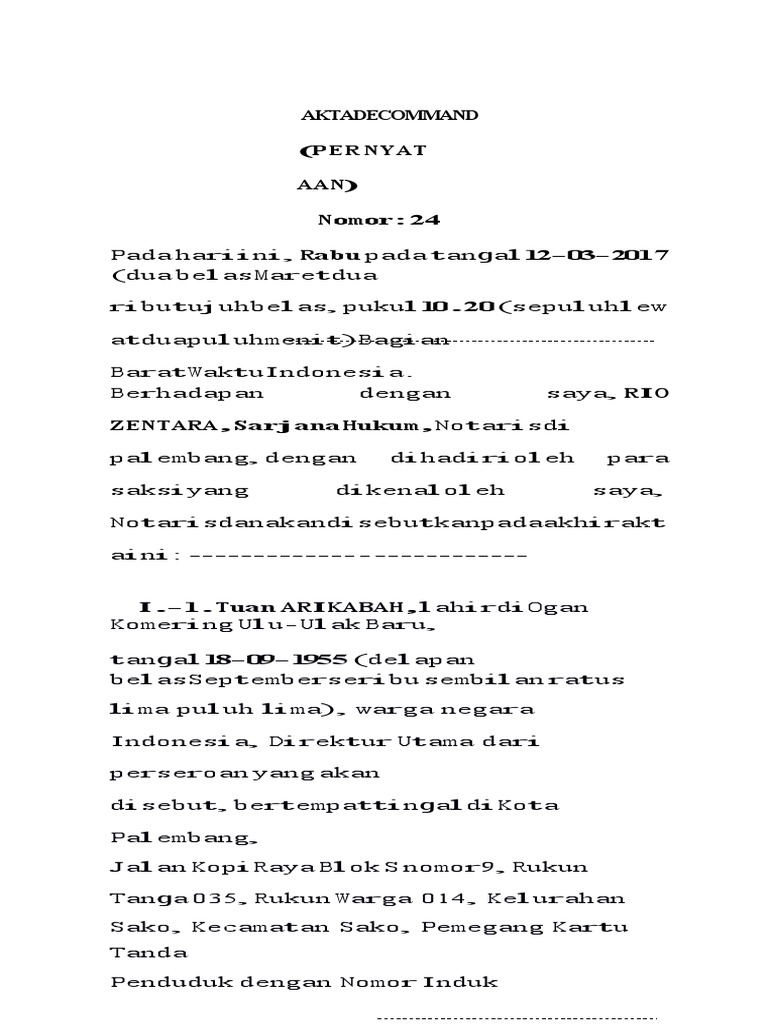 Akta de Command | PDF