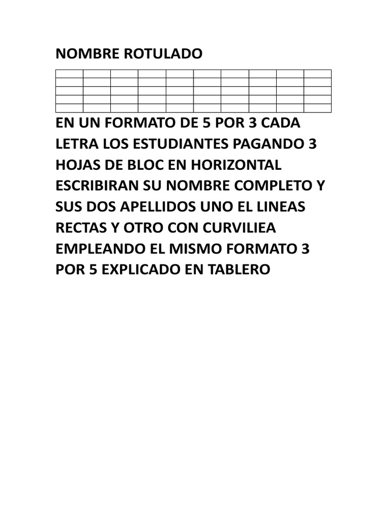 Nombre Rotulado | PDF