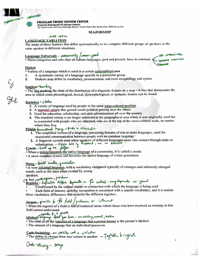 Language Variations | PDF