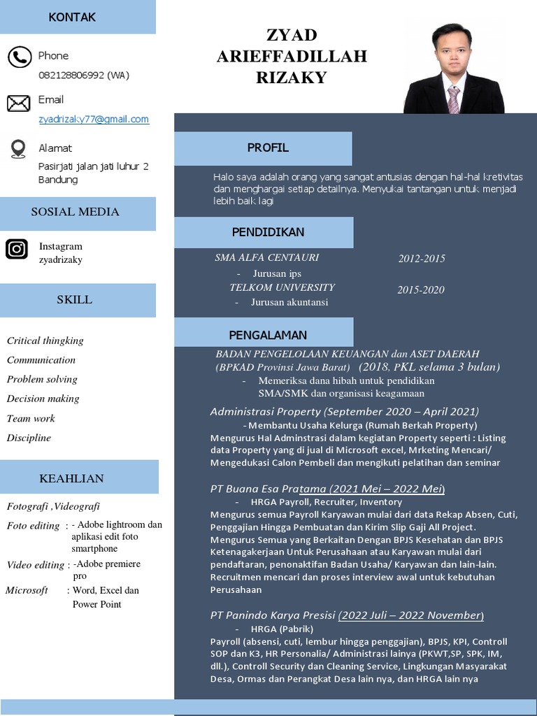 CV Saja ZYAD 23 | PDF