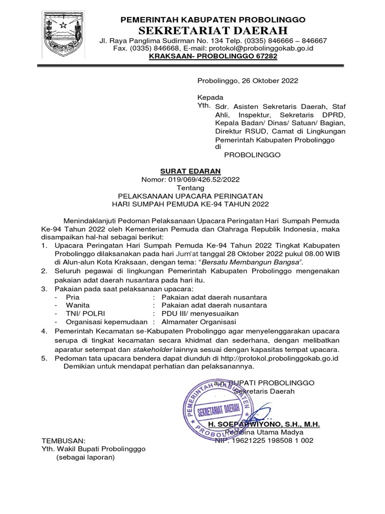 019-069 Edaran HSP 2022 | PDF