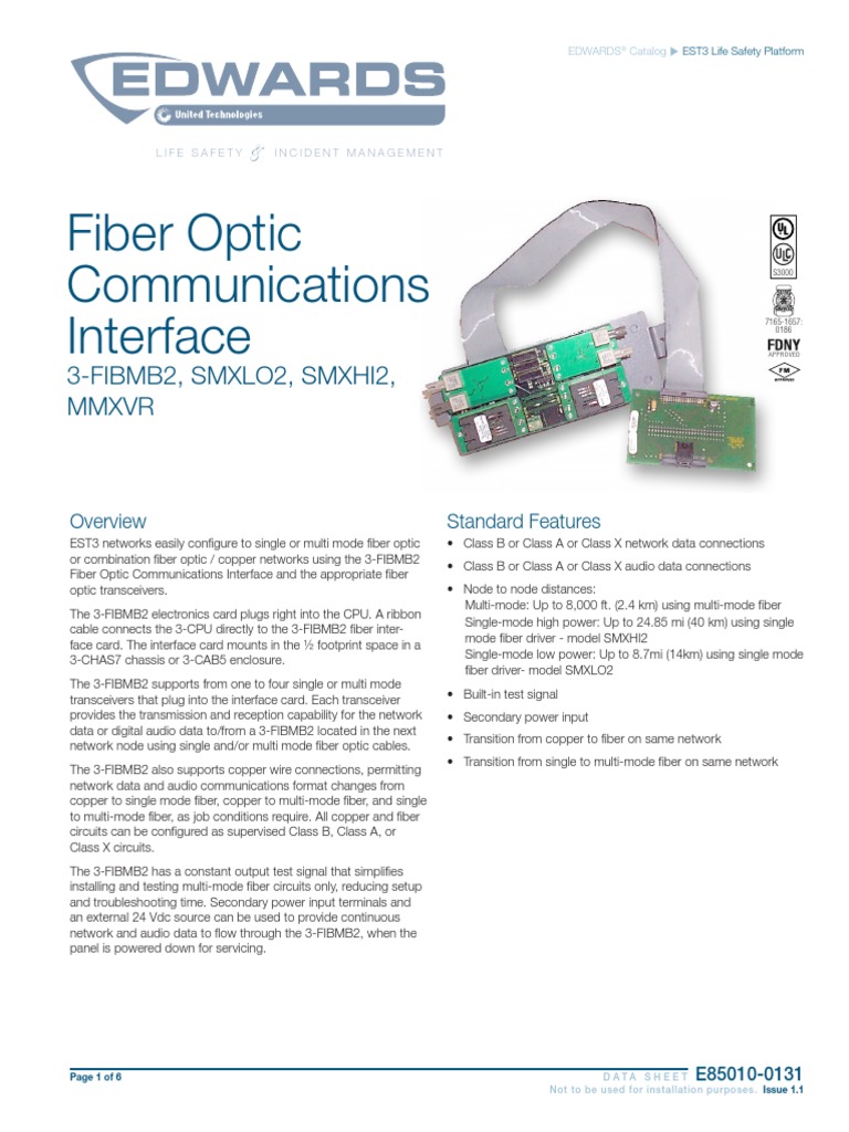 Fib Card | PDF | Fiber Optic Communication | Computer Network