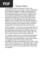 Opening Remarks For Graduation | PDF