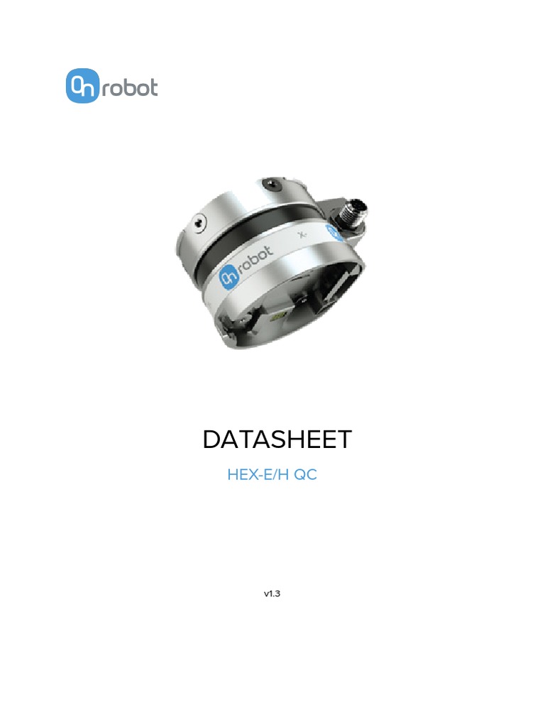 HEX-E/H QC 6-Axis Torque Sensor Datasheet | PDF | Physical Sciences ...