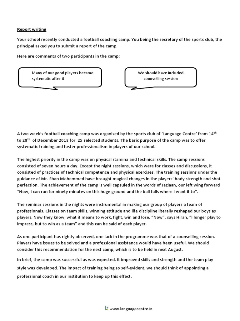 A Report of The Camp. | PDF