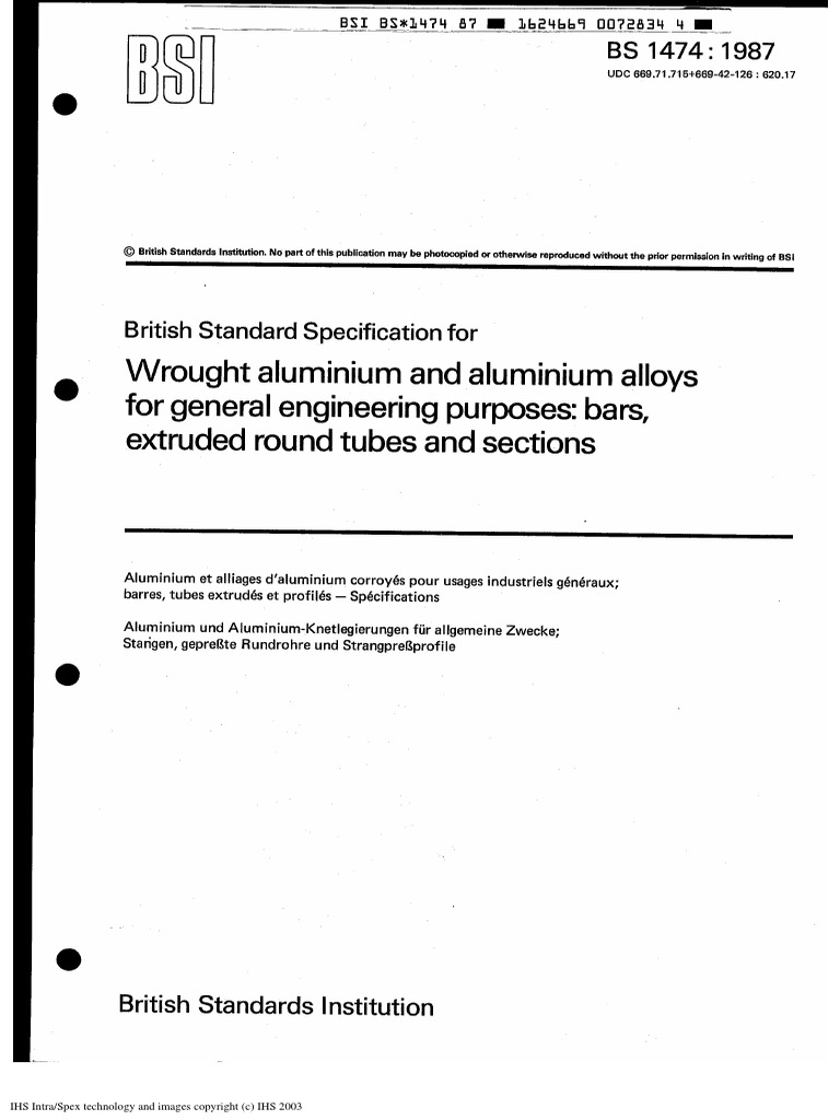 BS 1474 | PDF