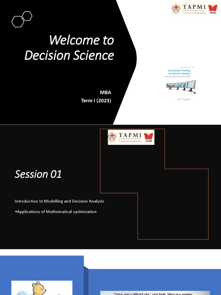 Welcome To Decision Science: MBA Term I (2023) | Download Free PDF | Decision Making ...
