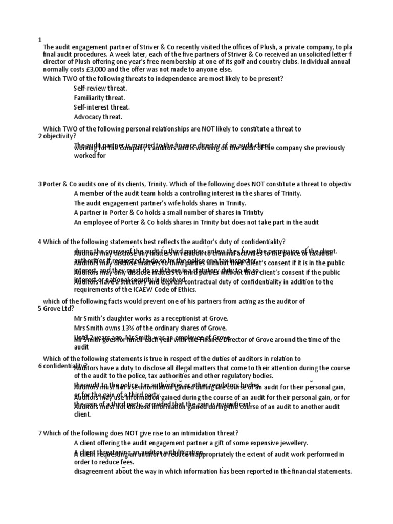 Soal Etika Audit Pdf Financial Audit Audit