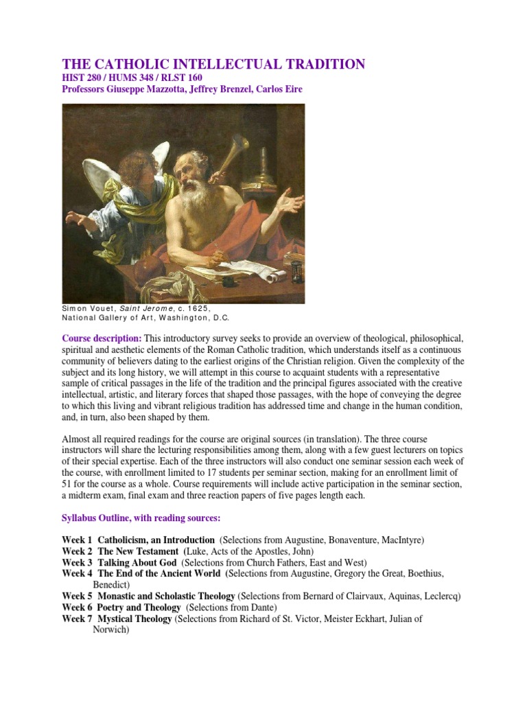 Catholic Intellectual Tradition | PDF | Catholic Church