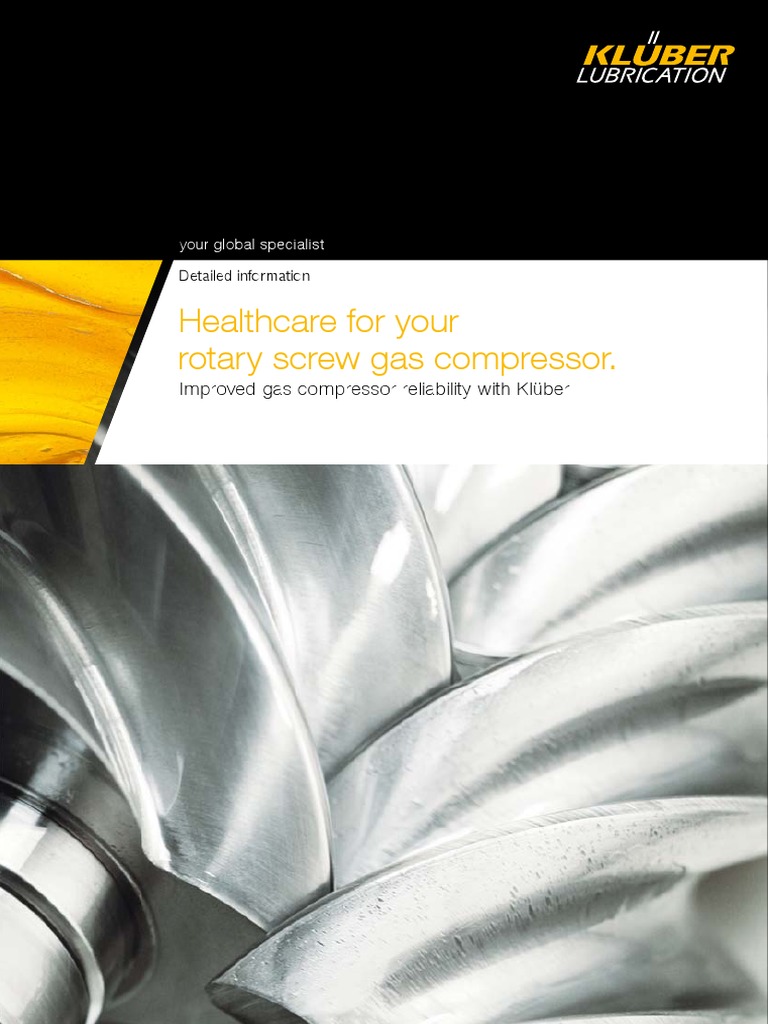 Kluber Lubricants For Gas Compressors Manual | PDF | Business | Home ...