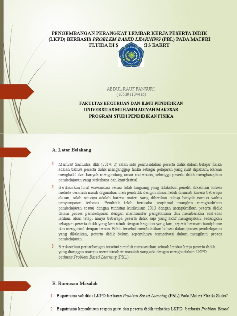 Pengembangan Perangkat Lembar Kerja Peserta Didik (LKPD | PDF