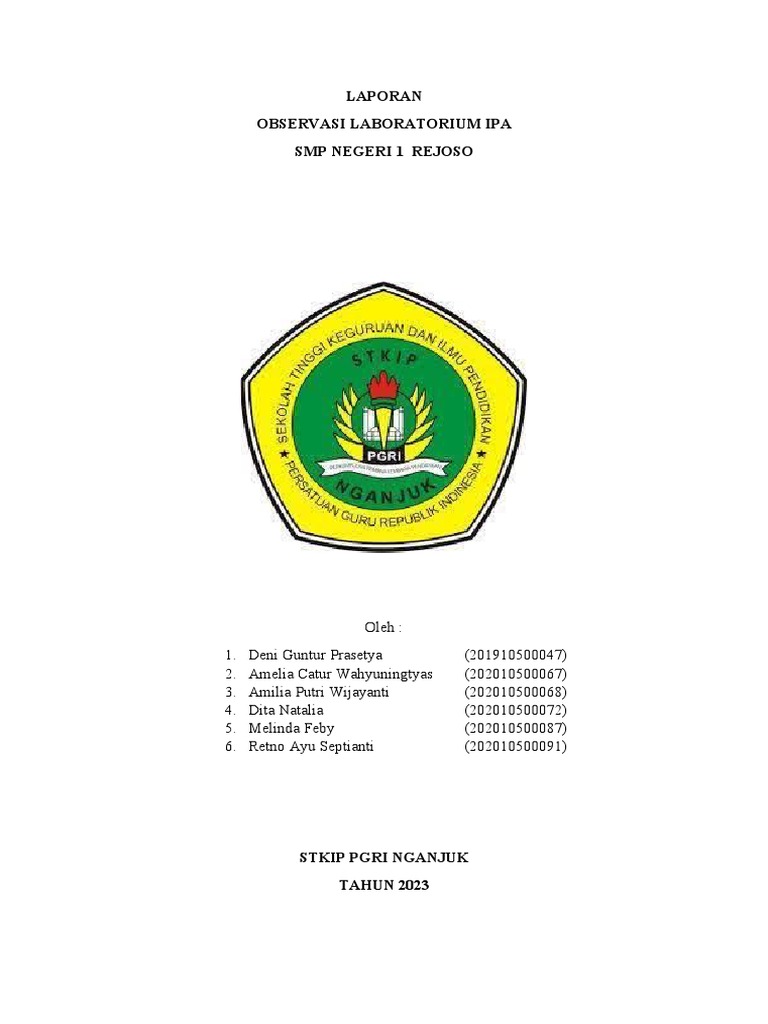 Contoh LAPORAN HASIL OBSERVASI LAB | PDF