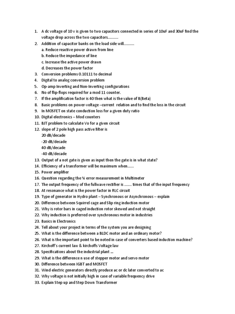 Assignment - Interview Questions - ECE - 1 | PDF Assignment - Interview Questions - ECE - 1 | PDF