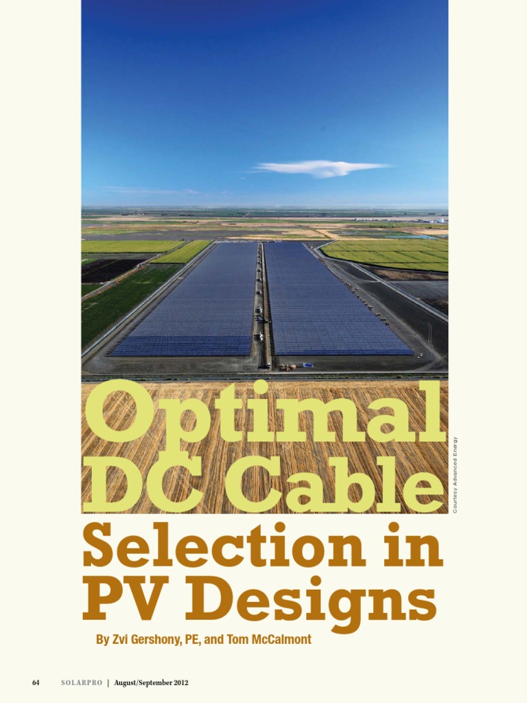 Optimal DC Cable Selection in PV Designs | PDF | Power Inverter ...