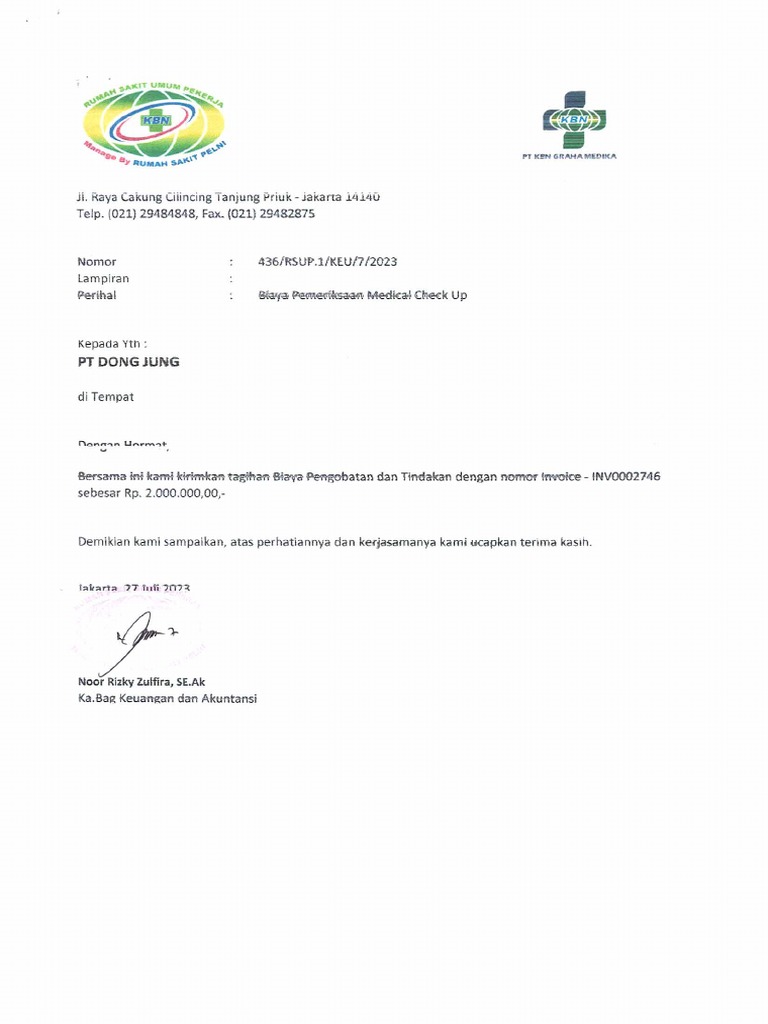 Invoice MCU 2023 | PDF