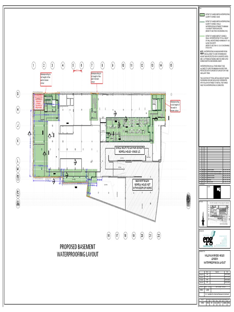 J Coffey - Millennium Bridge House - Setting Out Drawing - 18-02-2023 | PDF