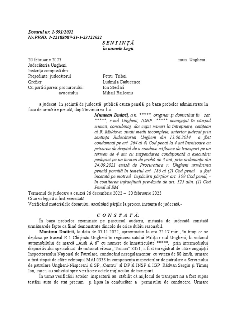 Hotarire Instanta Sofer Mita | PDF