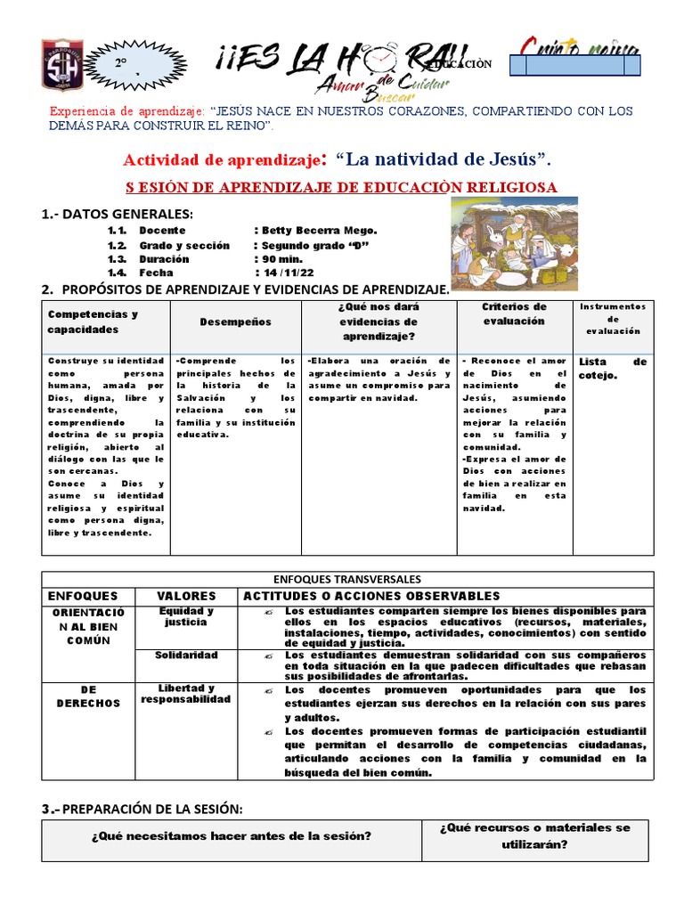 Actividades sobre la Natividad de Jesús | PDF | Salud y bienestar