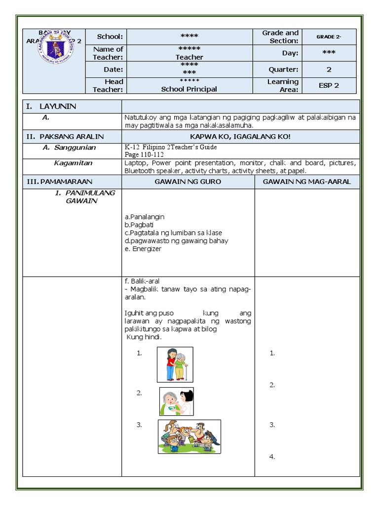 ESP2. Q2 MODULE1 DLP | PDF