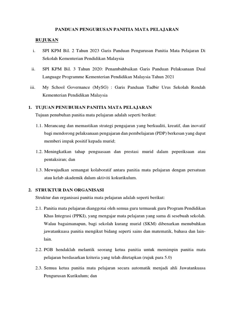 Peranan Panitia | PDF
