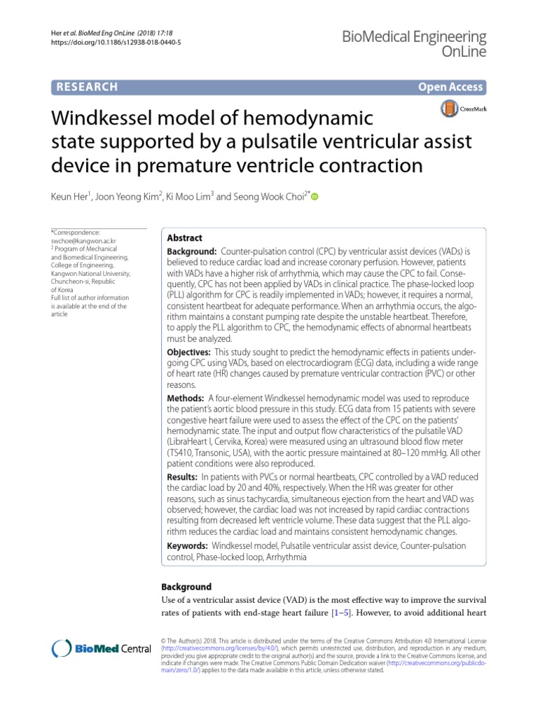Windkessel Model 1 | PDF | Diastole | Heart Rate