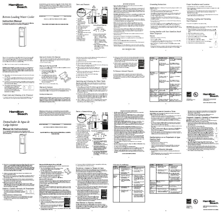 Hamilton Beach Water Cooler | PDF