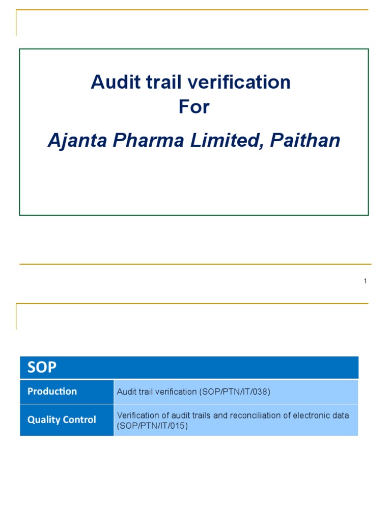 Audit Trail Verification | PDF | Business | Computers