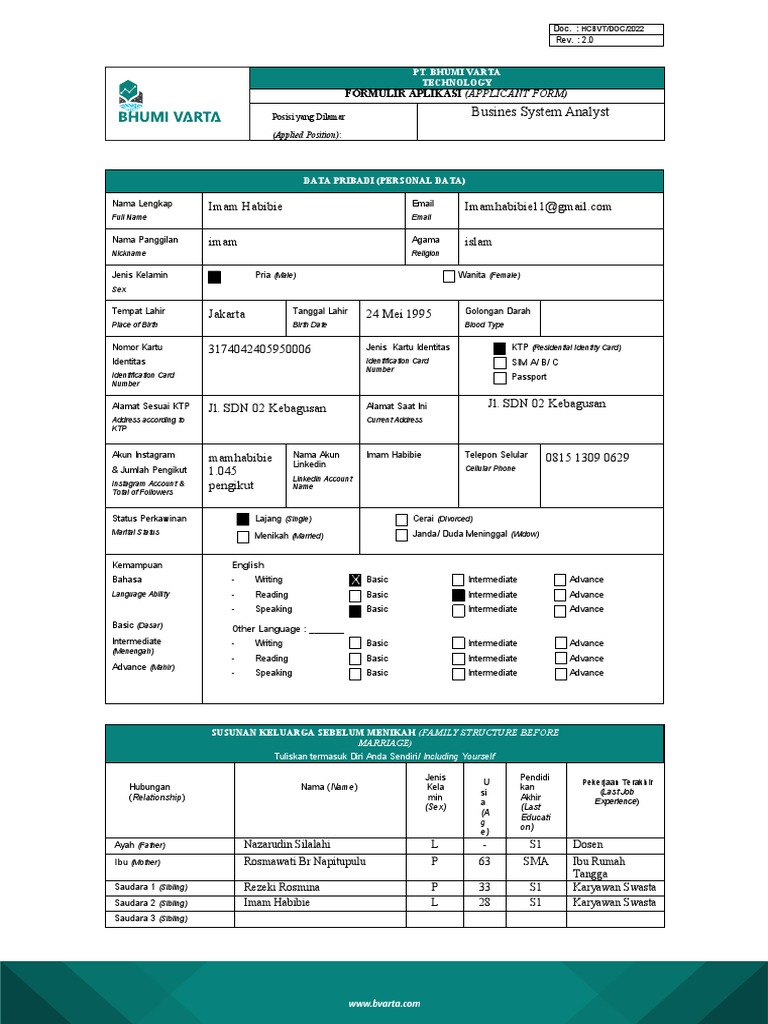 Applicant Form | PDF