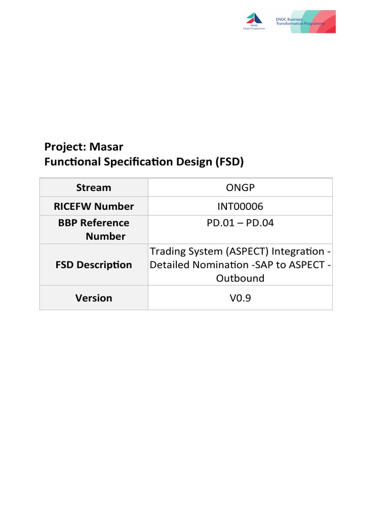 Masar Ongp FSD Int00006 V1.0 | PDF | Web Service | Parameter (Computer Programming)