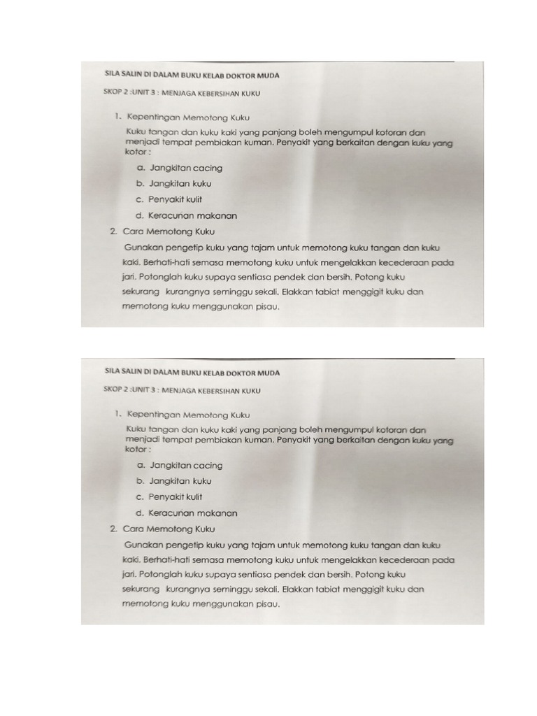 Penjagaan Kuku | PDF